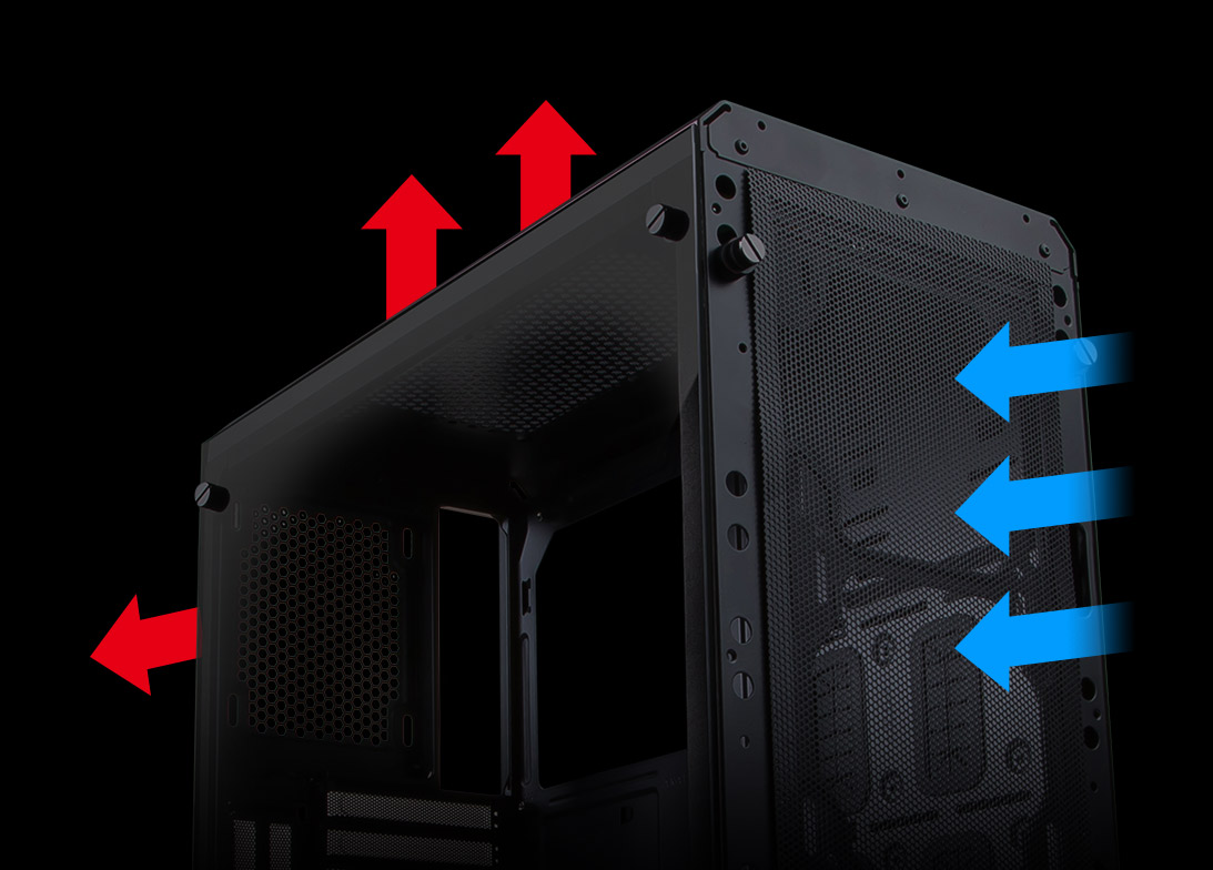 MSI MAG BUNKER Double Tempered Glasses 45 Liter Mid-Tower ATX Computer ...